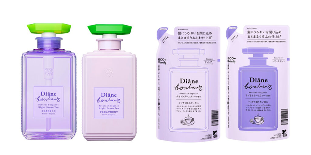 ダイアンボヌール、ぐっすり眠りたい夜のためのシャンプー＆トリートメント「ナイトドリームティーの香り」が定番化！ピローミストにヘアオイルも展開