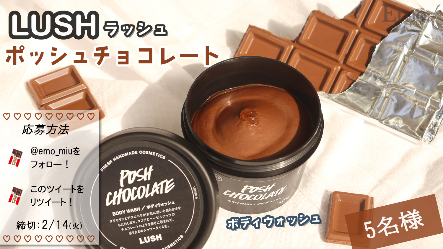 LUSH(ラッシュ)まるでチョコレート!? なボディウォッシュ「ポッシュチョコレート」でお肌と心を癒やす夢見心地なバスタイムを♡ | Emo ...
