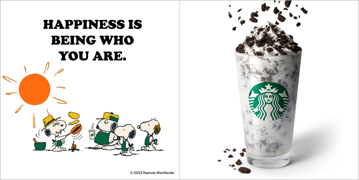 「STARBUCKS®×PEANUTSコラボ#2 第2弾」初のビバレッジ「スヌーピー バニラ クリーム フラペチーノ® with クラッシュ ...