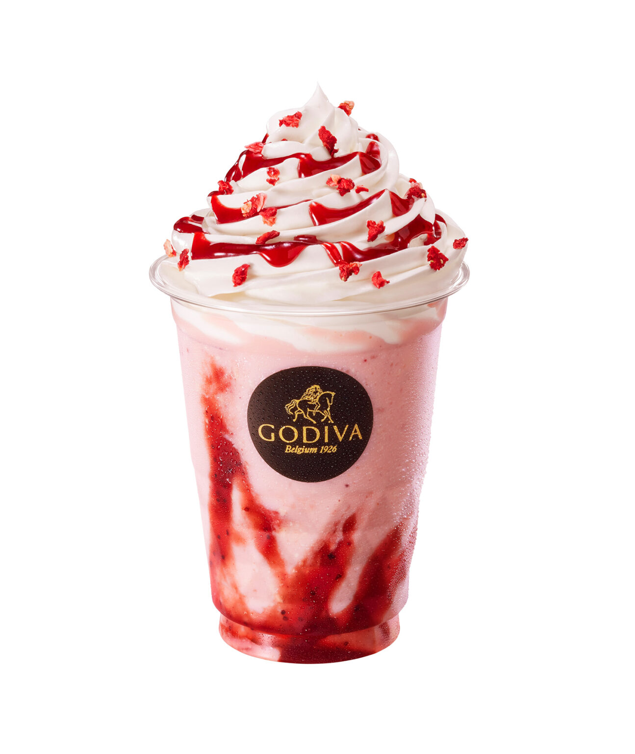 GODIVA(ゴディバ)からストロベリーフレーバーの新ドリンク3種類新登場！ストロベリーソース＆ドライチップをふんだんに使用 | Emo!miu｜エモミュー