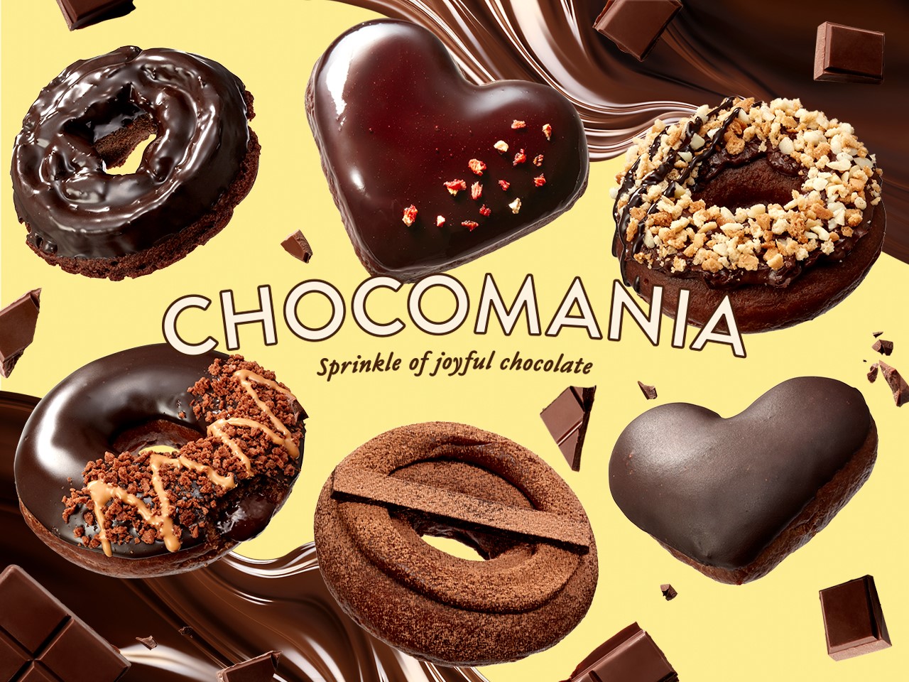 クリスピードーナツ、“チョコ尽くし”のバレンタインドーナツ『CHOCO MANIA』スタート！ | Emo!miu｜エモミュー