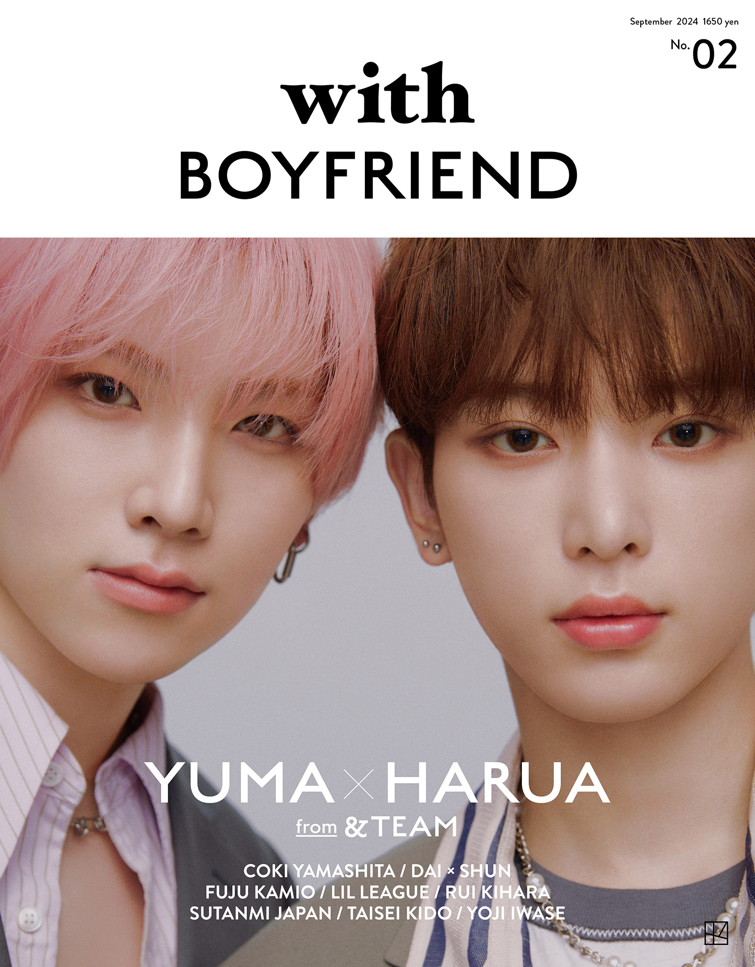 &TEAMのYUMA×HARUAが両面表紙を飾る『with BOYFRIEND 02』発売！神尾楓珠や山下幸輝など注目の若手も集結 | Emo ...